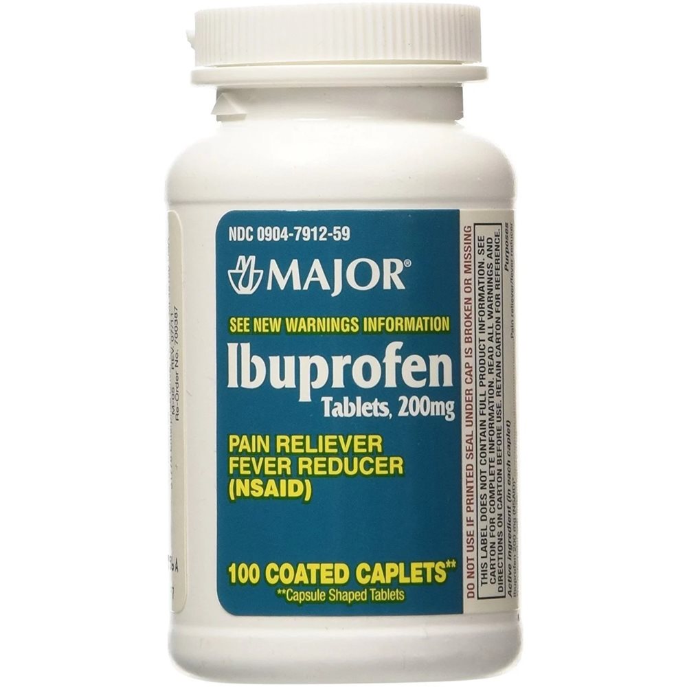 Ibuprofen 200mg Coated Tablets NSAID Pain Fever Relief Generic Advil ...